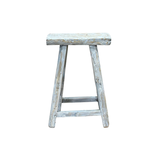 Rustic Raw Rough Wood Grain Rectangle Slim Stool Bench Side Table ws45 ...