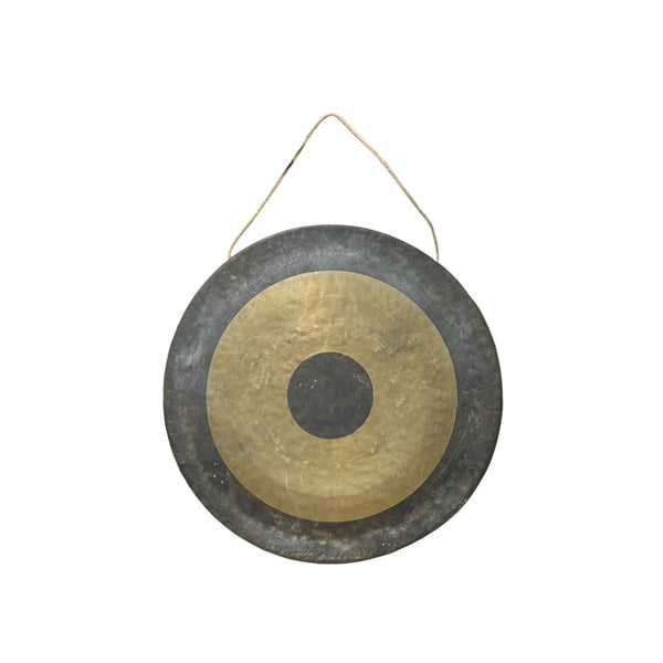 23.5" Vintage Oriental Mixed Metal Round Gong Display ws4910S – Golden ...
