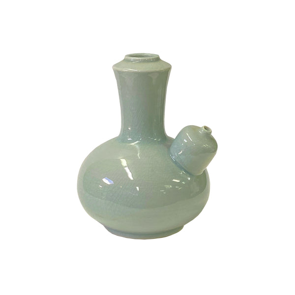 Chinese Porcelain Light Celadon Crackle Underlay Jug Plain Vase ws3264 ...