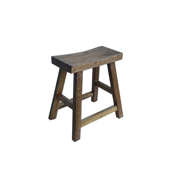 Rustic Raw Rough Wood Grain Rectangle Slim Stool Bench Side Table JK32 ...