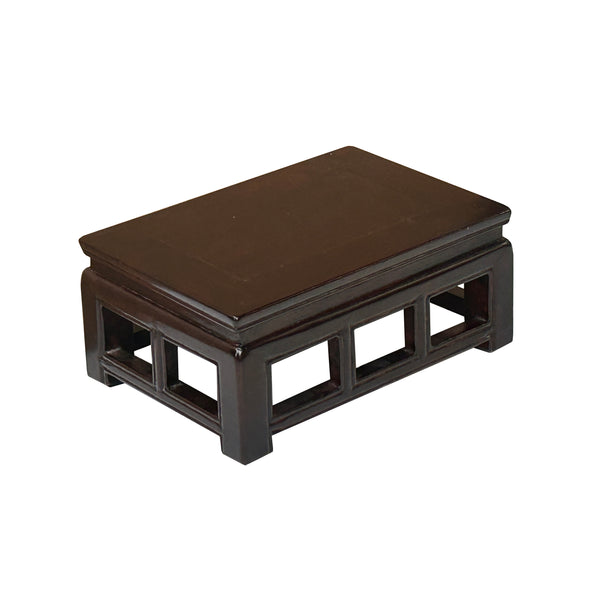 7" Oriental Brown Rectangular Bold Wood Display Stand Riser ST1015S ...