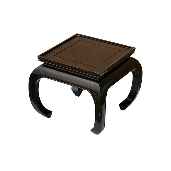 Oriental Chinese Brown Curve Leg Square Side Table Display Stand ws381 ...
