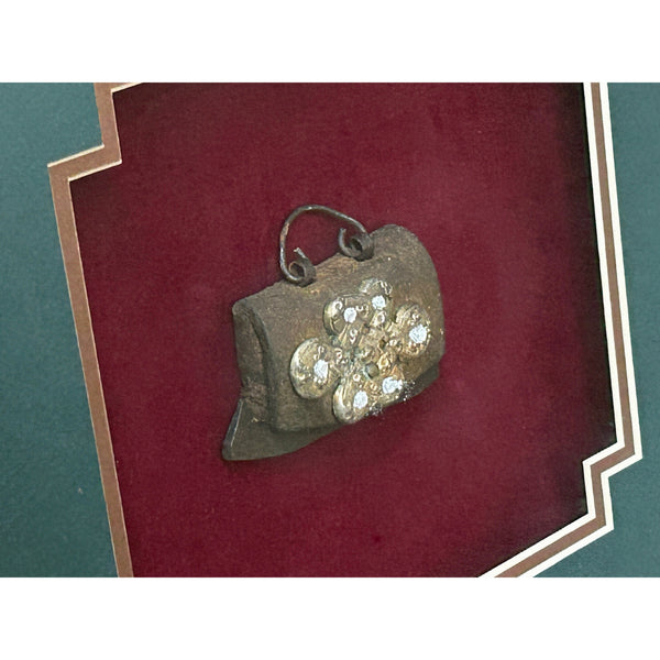 Vintage Oriental Flint Pouch Infinite Knot Display With Frame Wall Art ...