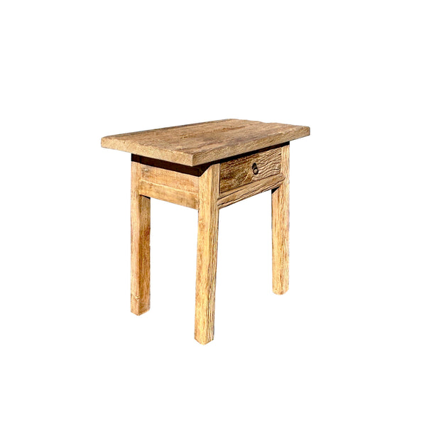 Natural Wood Minimalistic Rough Grain Wood Side Table Pedestal ws4469S ...