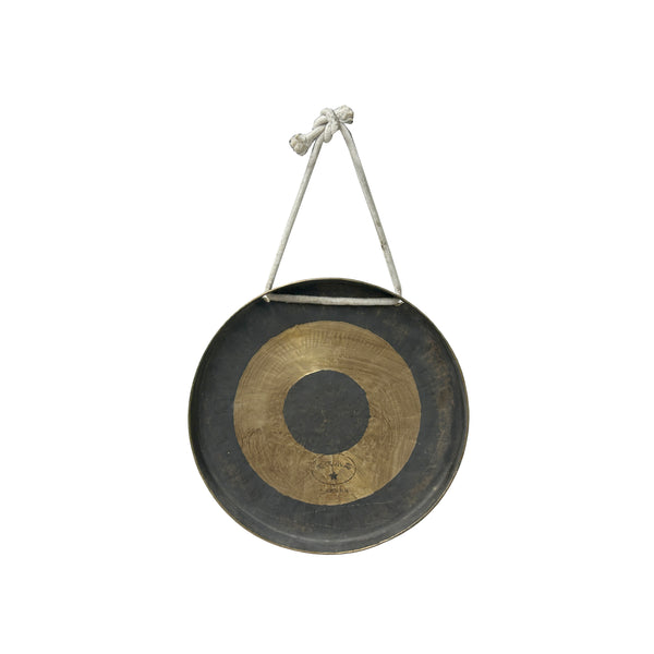 8.25" Vintage Oriental Mixed Metal Round Gong Display ws4911S – Golden ...