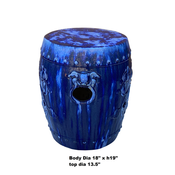 Chinese Mixed Blue Round Lotus Clay Ceramic Garden Stool Table cs6992S ...