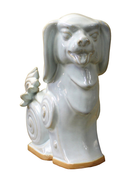 Off White Glaze Ceramic Artistic Dog Figure cs2383S – Golden Lotus Antiques