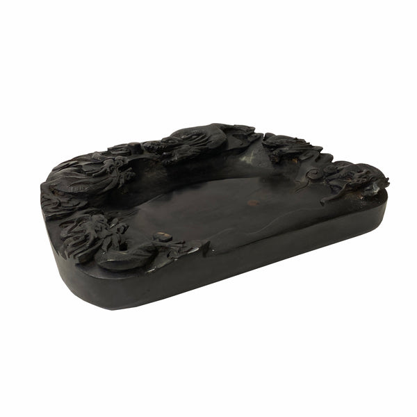 Chinese Oriental Black Color Dimensional Dragon Ink Well Pad Display w ...