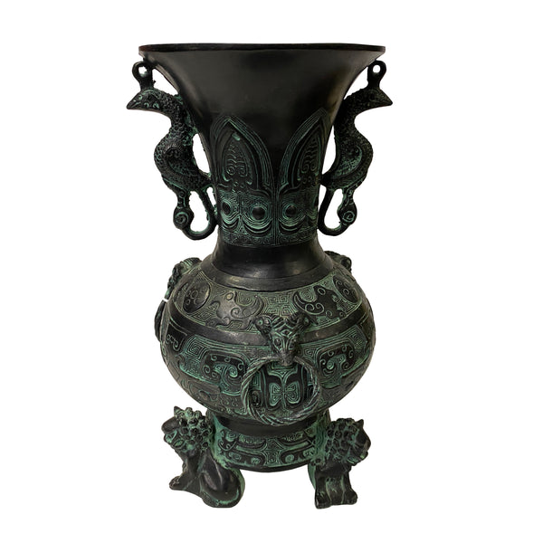 Chinese Oriental Green Bronze-ware Home Decor Display ws1209S – Golden ...